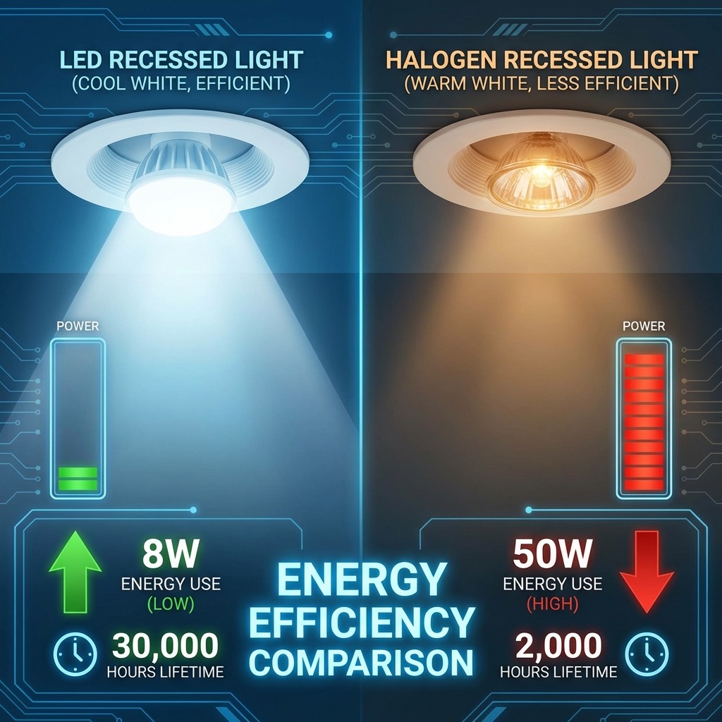 LED vs Halogen Recessed Lights: A… | AJ Long Electric
